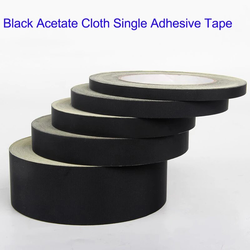 30 м черная ацетатная ткань, односторонняя клейкая лента, квящаяся проволока, устойчивая к высоким температурам лента для ремонта ЖК-дисплея электрического телефона