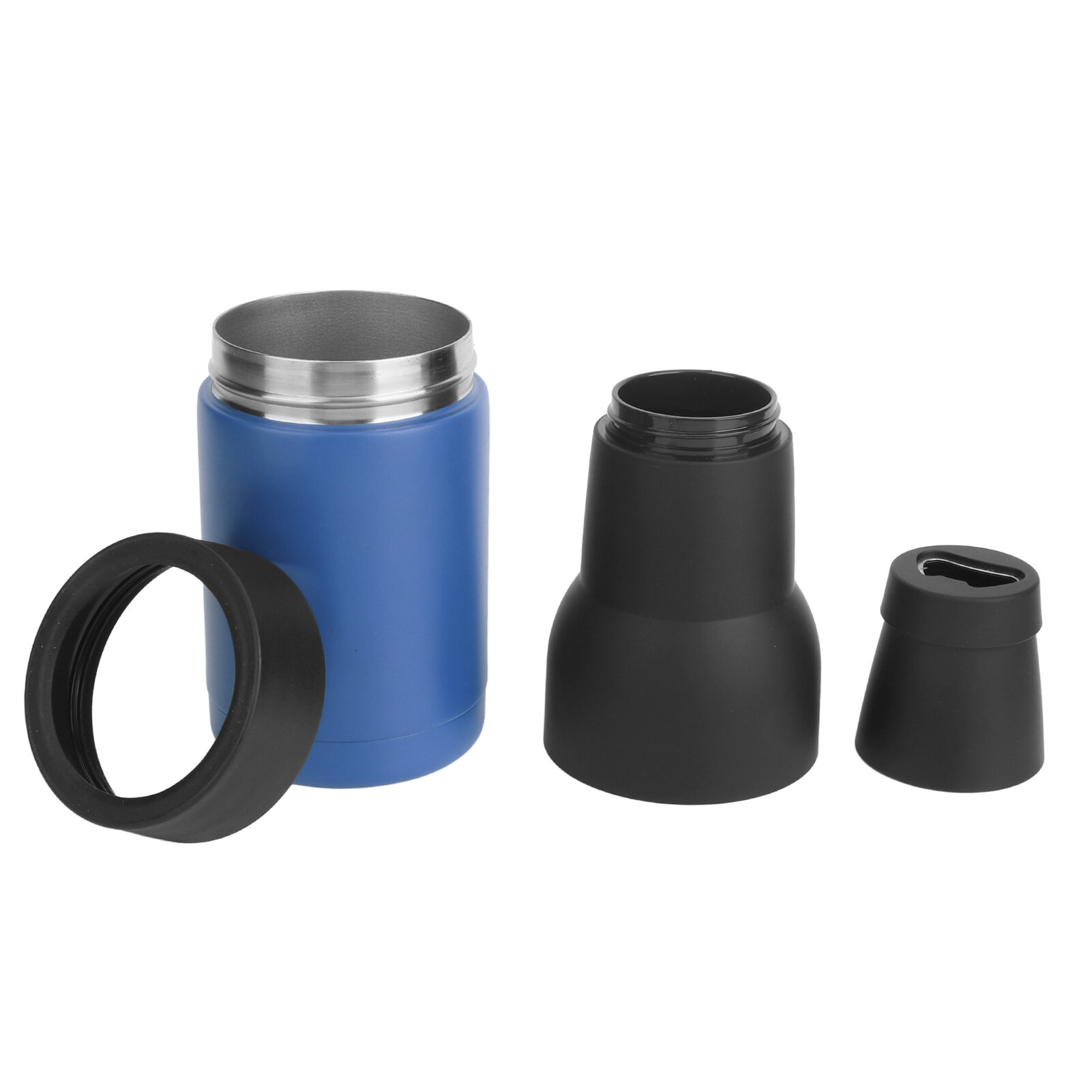 Изоляторы бутылки с пивом вакуум с двойной нержавеющей сталью охладителя пива с невозмутимым дном для бутылочки для 300-400 мл банки с синим цветом