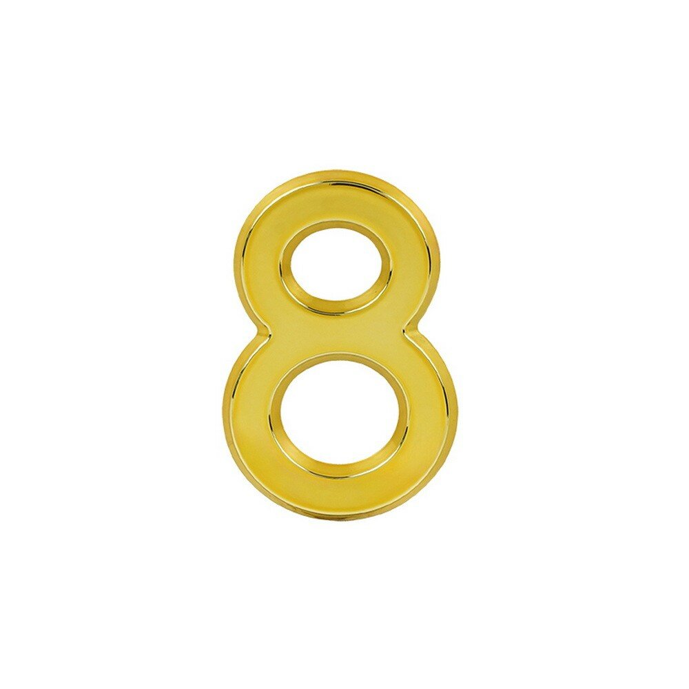 Нора-м цифра на дверь 8, 50 мм пластик золото - дверной номер на пластиковом элементе