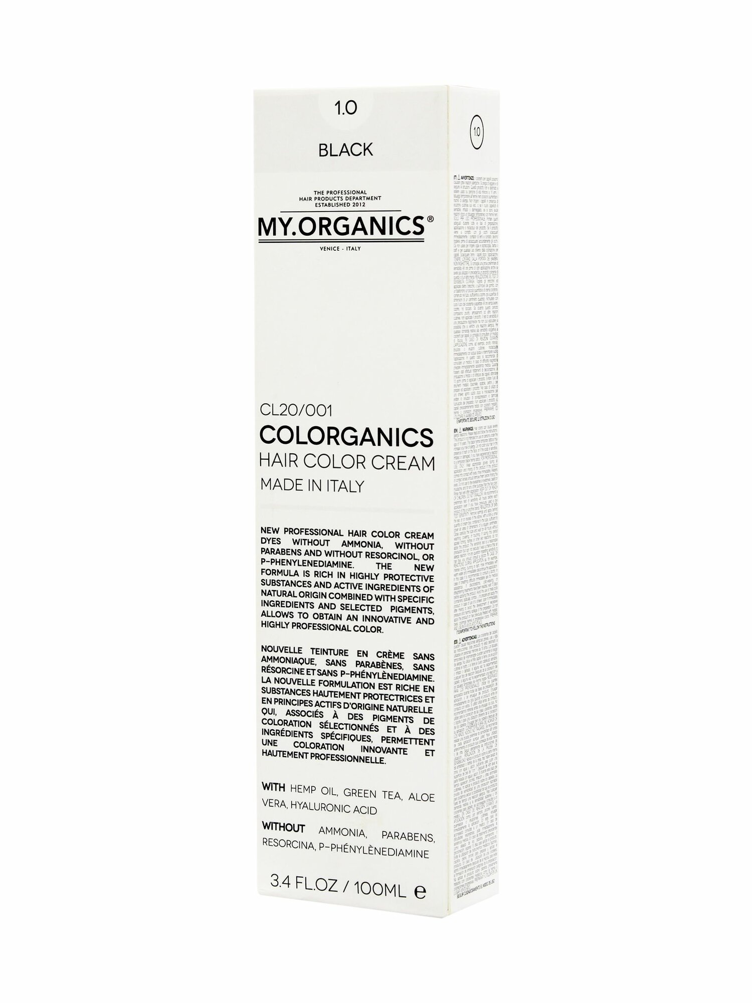 My.Organics Крем-краска Colorganics, 1.0 Черный, 100 мл