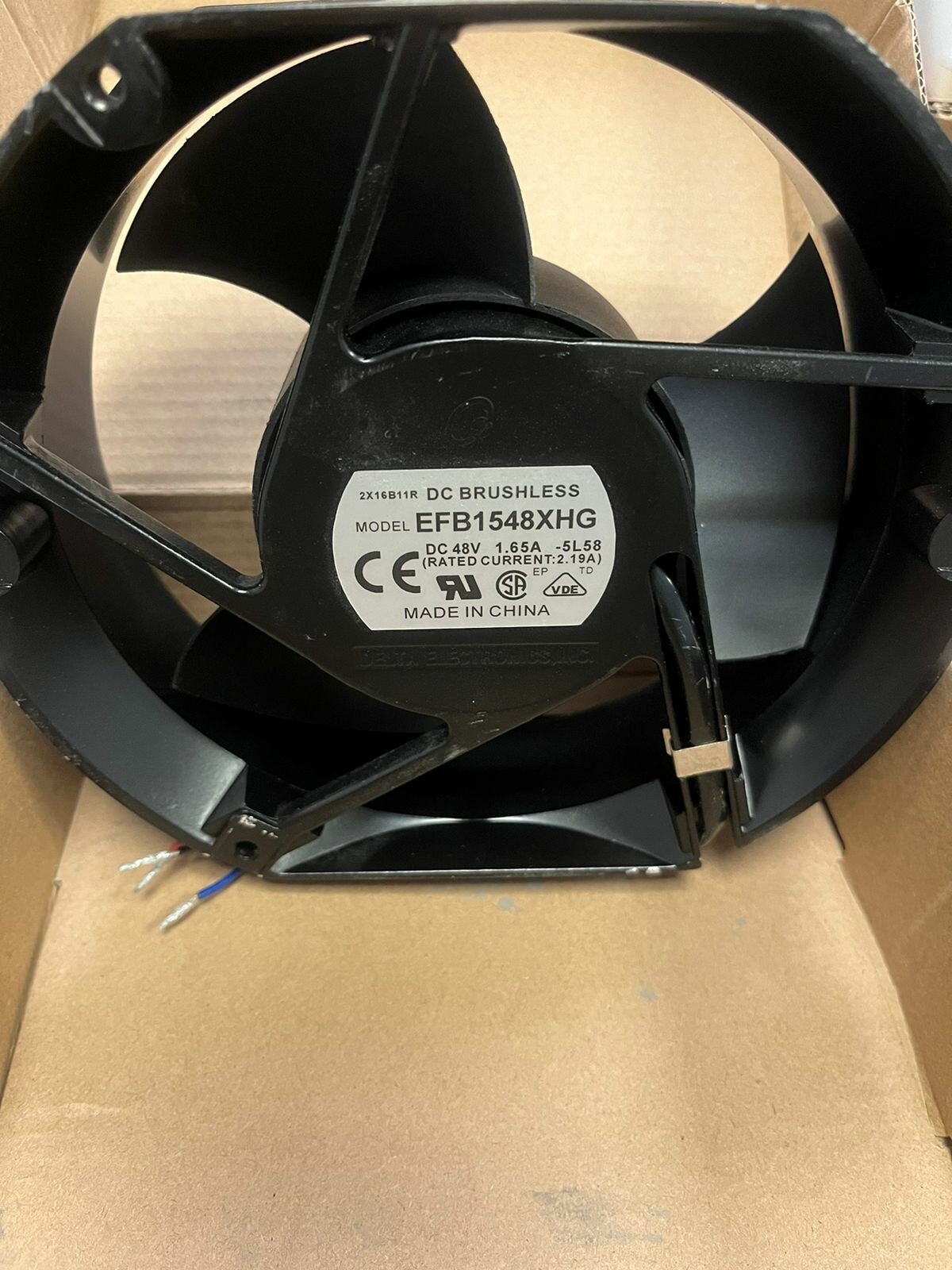 Вентилятор DELTA EFB1548XHG 172х150х51 (без тахометра)