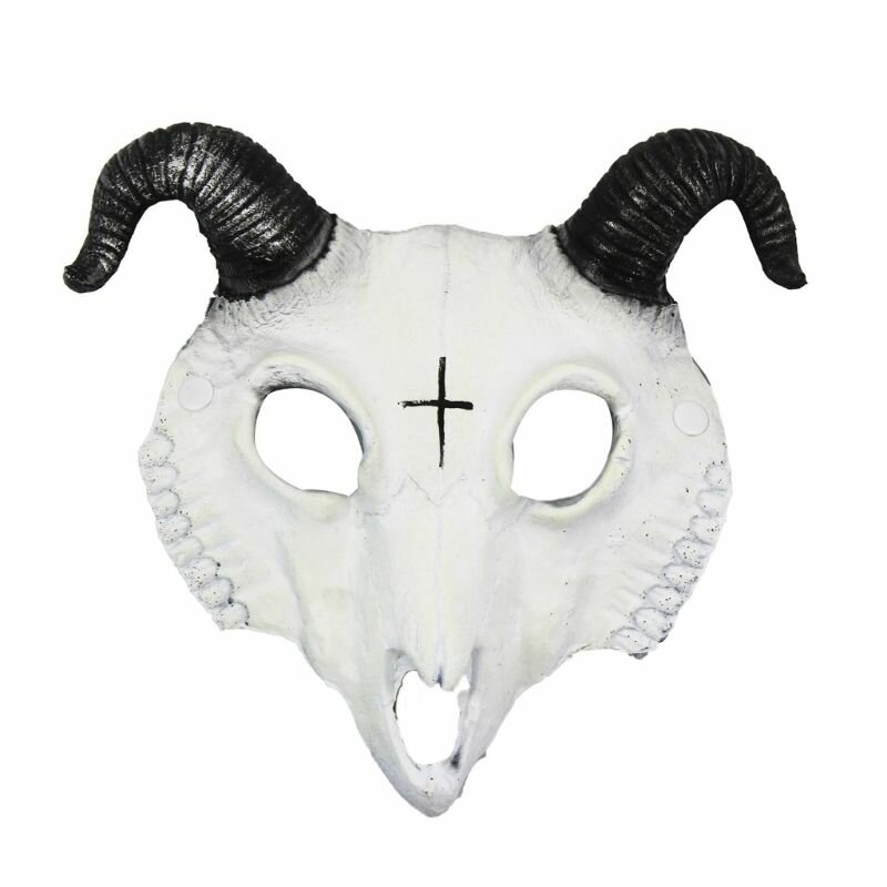 Маска Козла Для Вечеринки На Хэллоуин-Белый