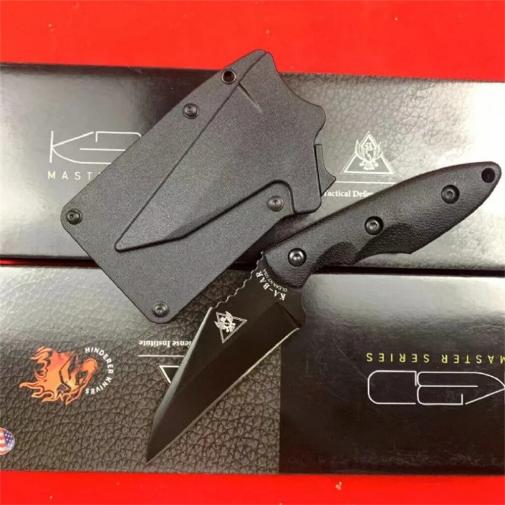 KA-BAR2485 Outdoor Fixed Blade Knife High Hardness Sharp Camping Hunting Knife Portable EDC Tactical Survival Knife with Sheath
