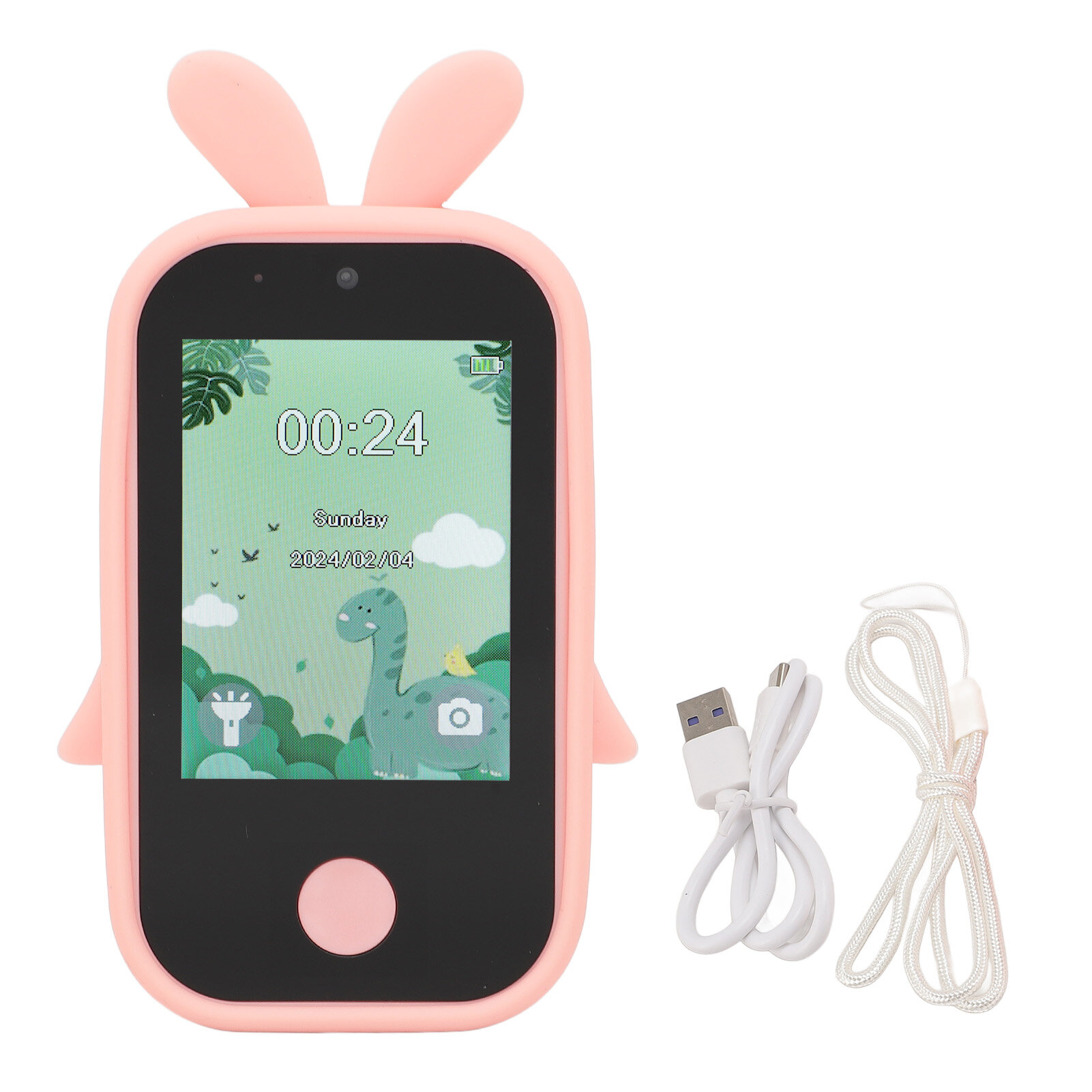 1080P 48MP Digital Camera 2.8in IPS Touch Screen MP3 Music Player Children Phone with Selfie Rose