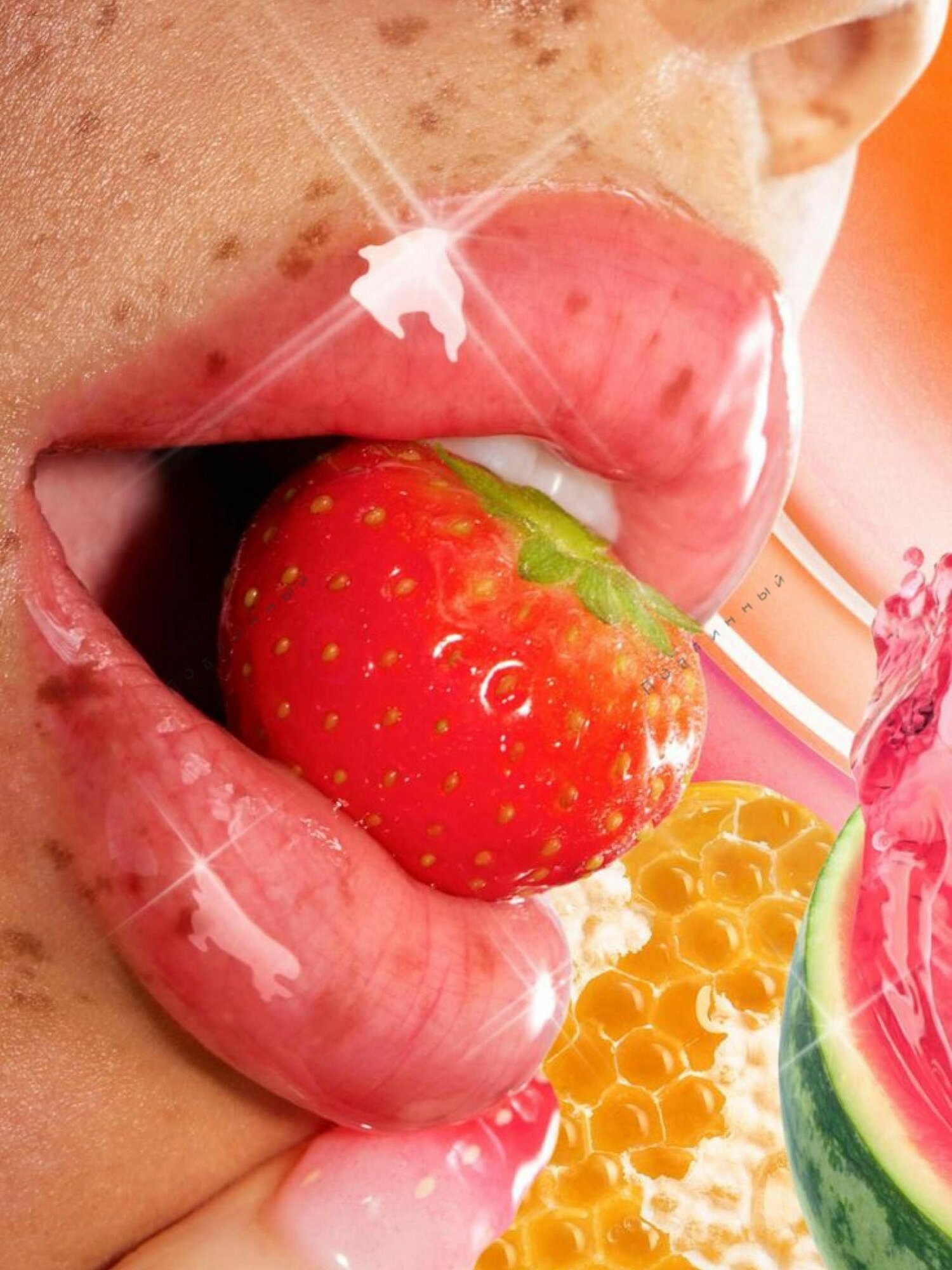 Масло для губ "Honey Infused Lip Oil", увлажняющее, гелевое, красное — фото 1