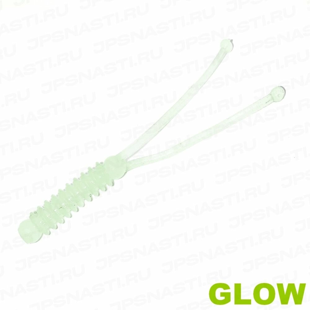 Силиконовые приманки для рыбалки Boroda Baits Plankton, RF 157 - Crystal Green Glow, рыба, блистер