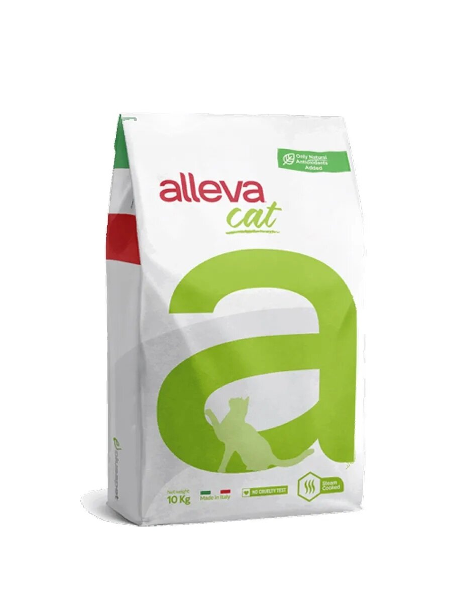 ALLEVA HOLISTIC Корм сухой для взрослых кошек с курицей и уткой, алое вера и женьшенем 10 кг