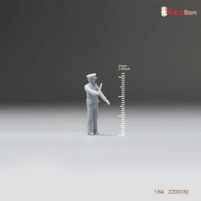 Миниатюра фигурки полицейского 1/87 1/64 1/43 1/24 1/18 MAK Unpainted D, 1 64