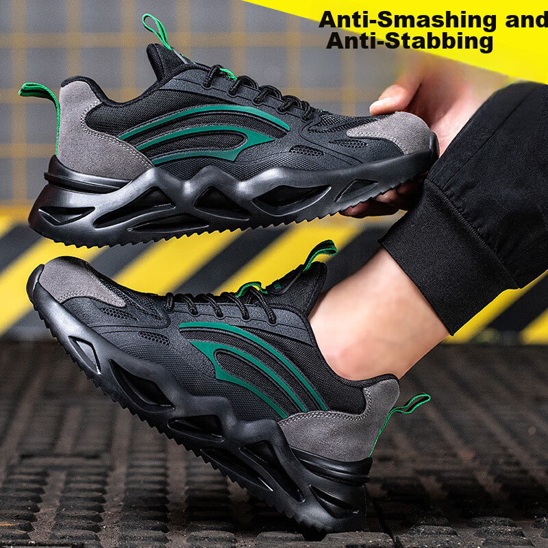 Laoguanjia Safety Shoes for Men, Anti-Smashing, Puncture-Resistant, Electrician Insulated 6KV, Ultra-Light, Wear-Resistant, Work Safety Functional Shoes, Size 43