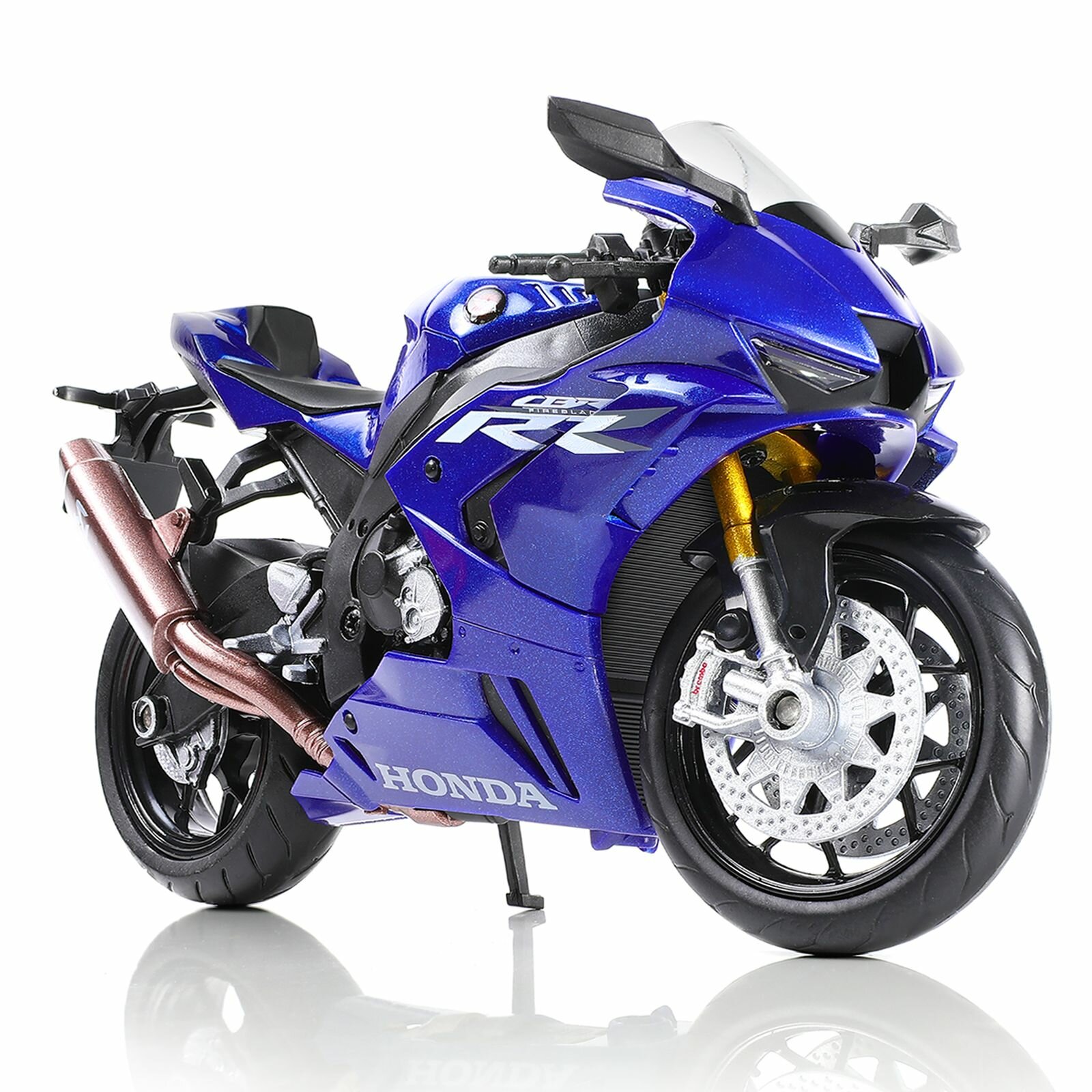 Модель мотоцикла Honda CBR 1000R 1:12, металлическое литьё с пластиковыми деталями, готовая коллекционная миниатюра, синий цвет