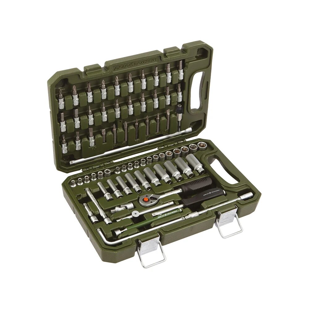 Набор, Дело, Дело Техники головок и принадлежностей 1/4", 70предм 600770, пластиковому, предметов