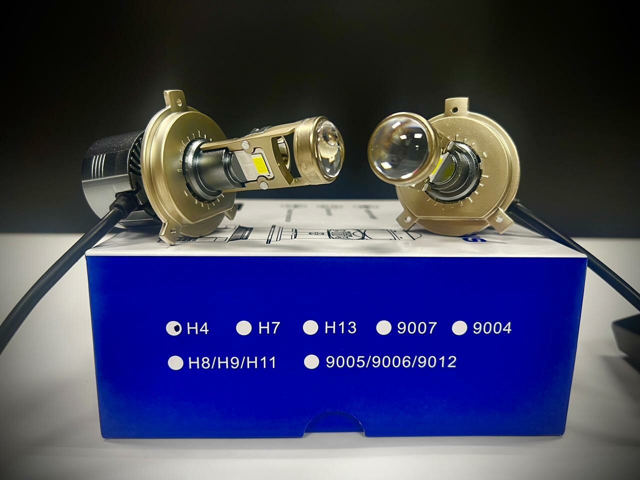 Светодиодные Лед лампы H4 для Daewoo Matiz на Дэу Матиз - 50W 5500K / Светодиодные лампы с линзой Ближний / дальний / LED лампочки в фары