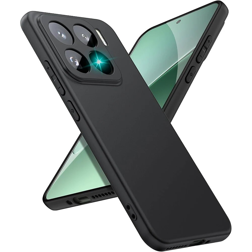 Чехол для Xiaomi 15, черный матовый, силикон