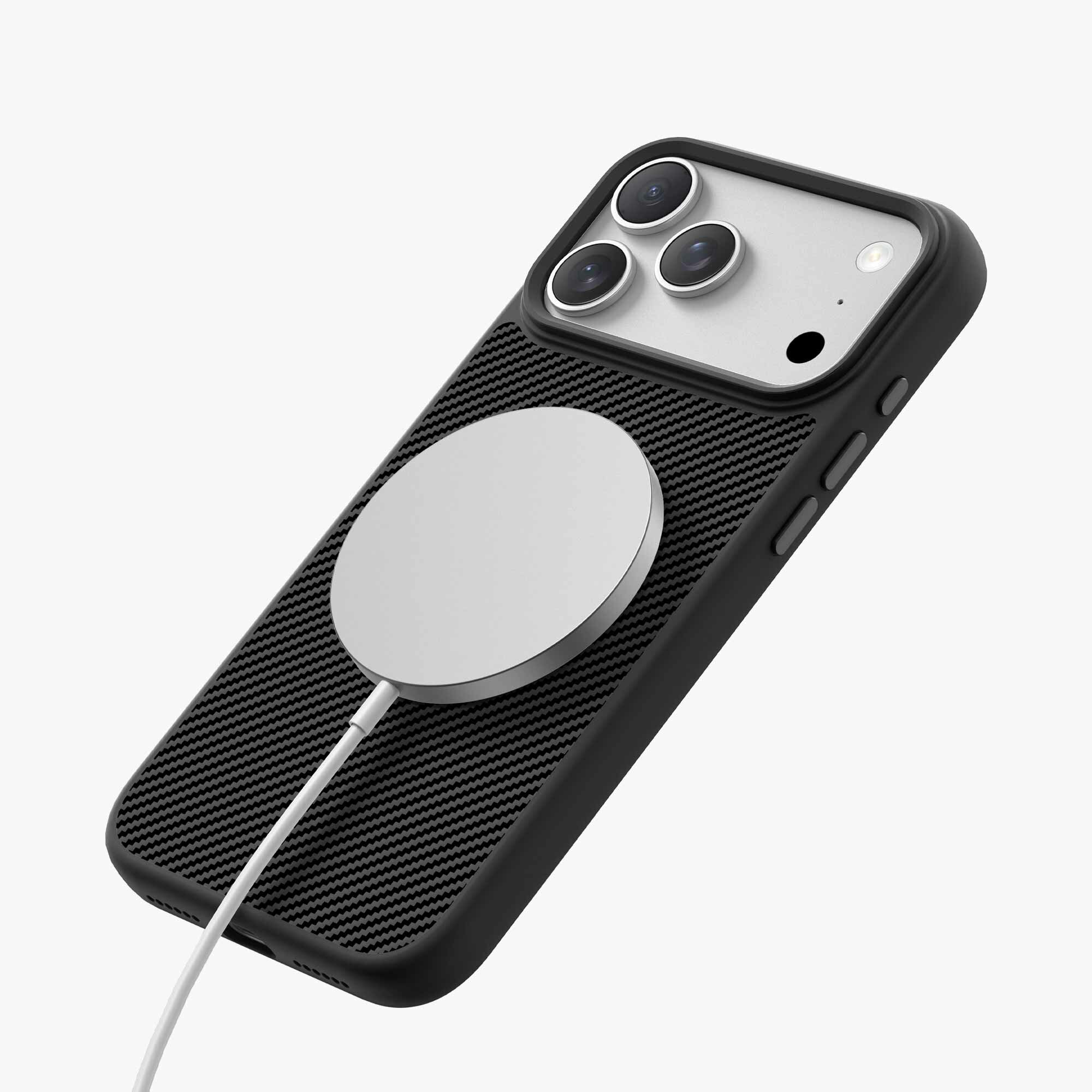 Противоударный чехол для iPhone 17 Pro Max, KEEPHONE Kevlar Combat, TPU + Aramid 600D, Черный