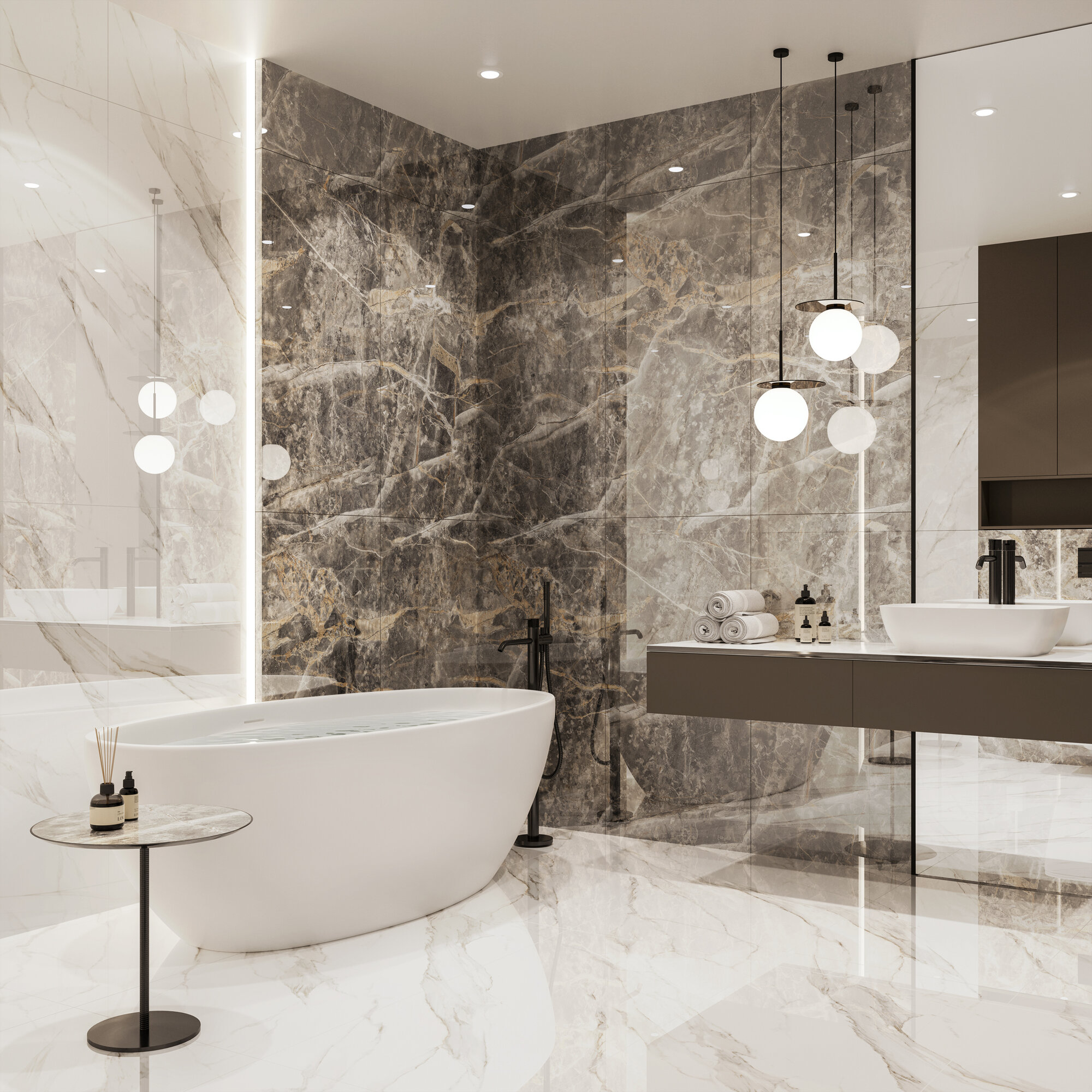 Керамогранит CULTO MAJESTIC GREY 60*120 глянцевый, упаковка 2,16 м²