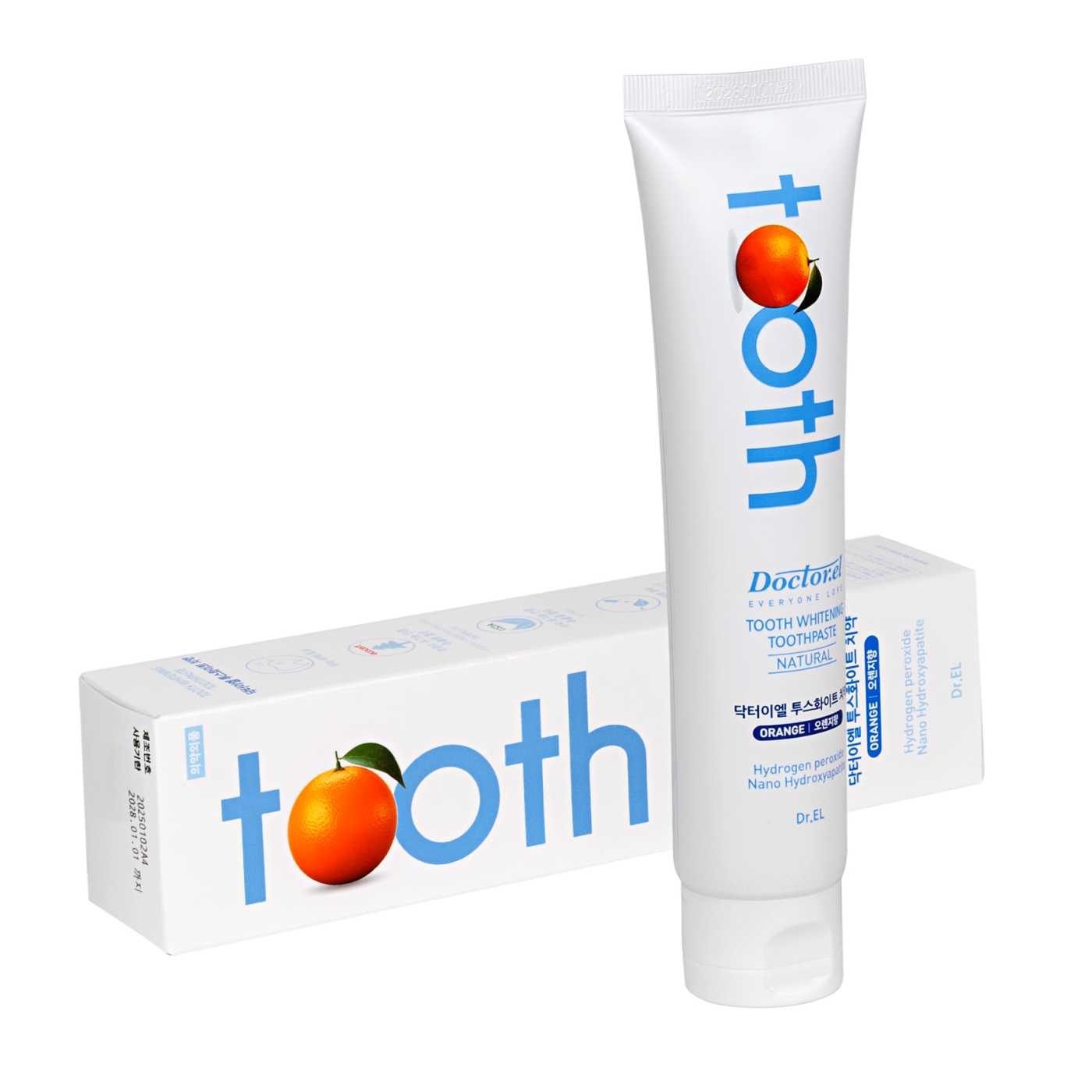 Зубная паста Dr.EL Tooth Whitening Отбеливающая, со вкусом Апельсина, 120 гр