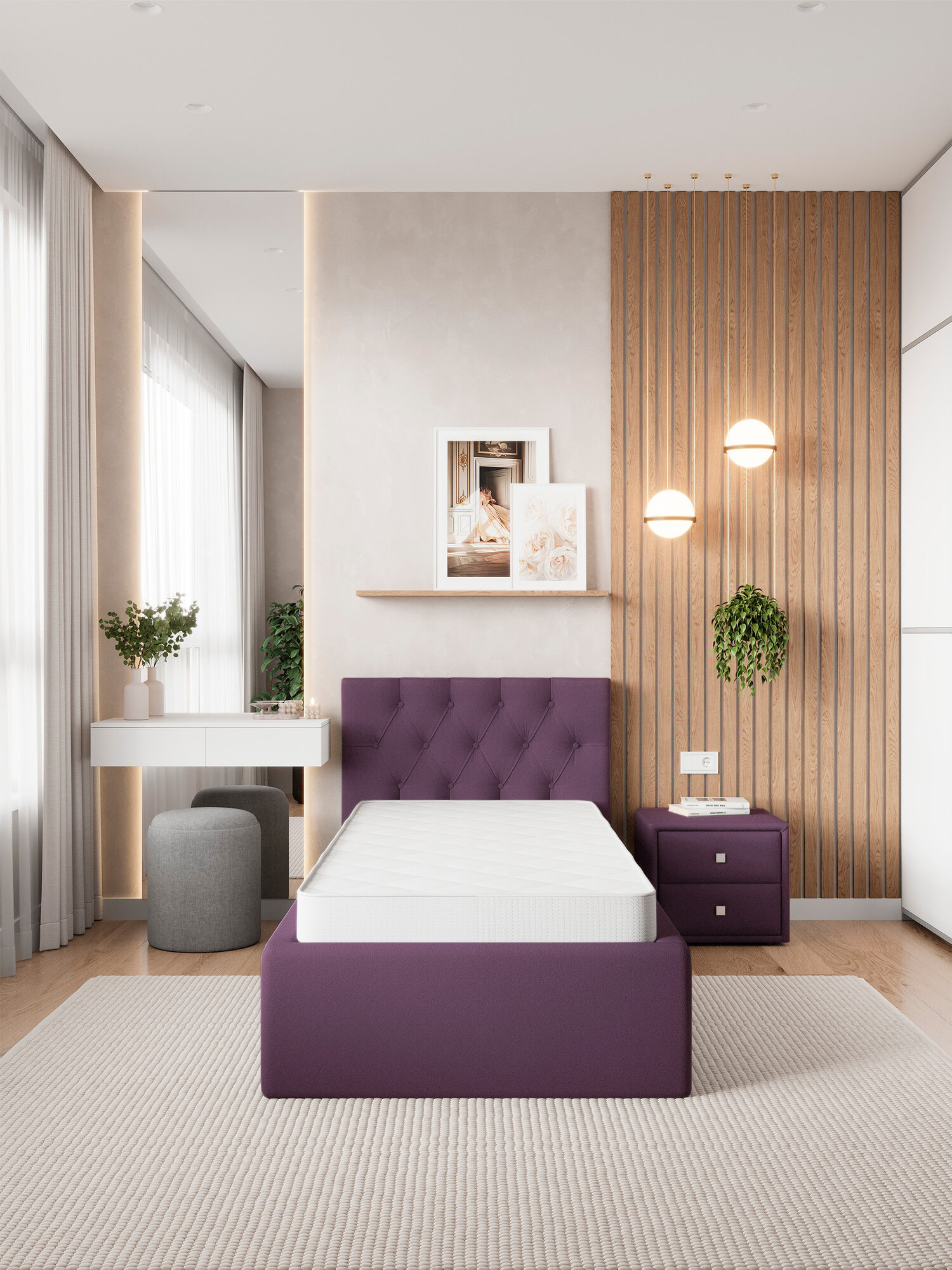 Кровать 90х200 односпальная с подъемным механизмом Венеция с мягким изголовьем для детской и спальни, ортопедическое основание, ящик для белья