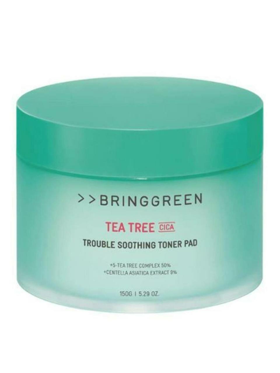 Успокаивающие тонер-пэды Bring Green Tea Tree, для проблемной кожи, 90 штук
