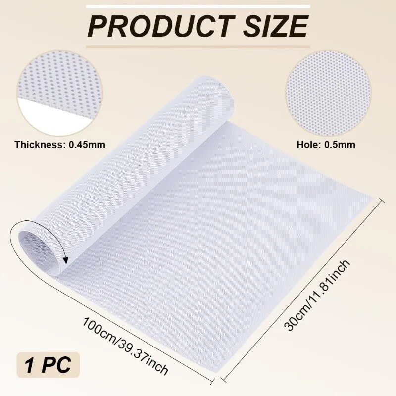 Белая сетка ПВХ 39x11.8 дюймов, AECH03-13679