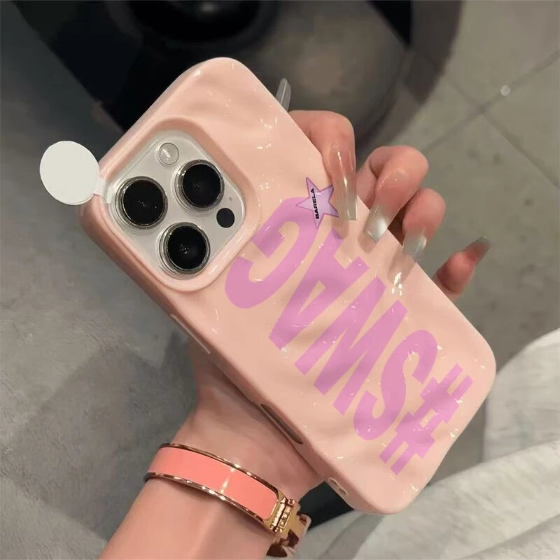 Розовый чехол для iPhone 16 ProMax #SWAG