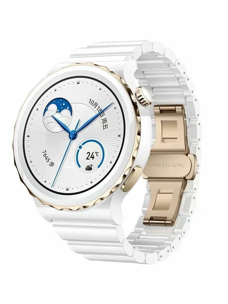 22 мм керамический ремень для Huawei Watch GT6-5-4 Pro 46 мм металлический водонепроницаемый браслет