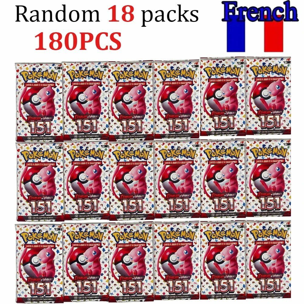 360 штук Французские Покемоновые карты 151 авентуры сбор Obsidian Flames Покемоновый Бустер Баттл Транзакционные Карды К