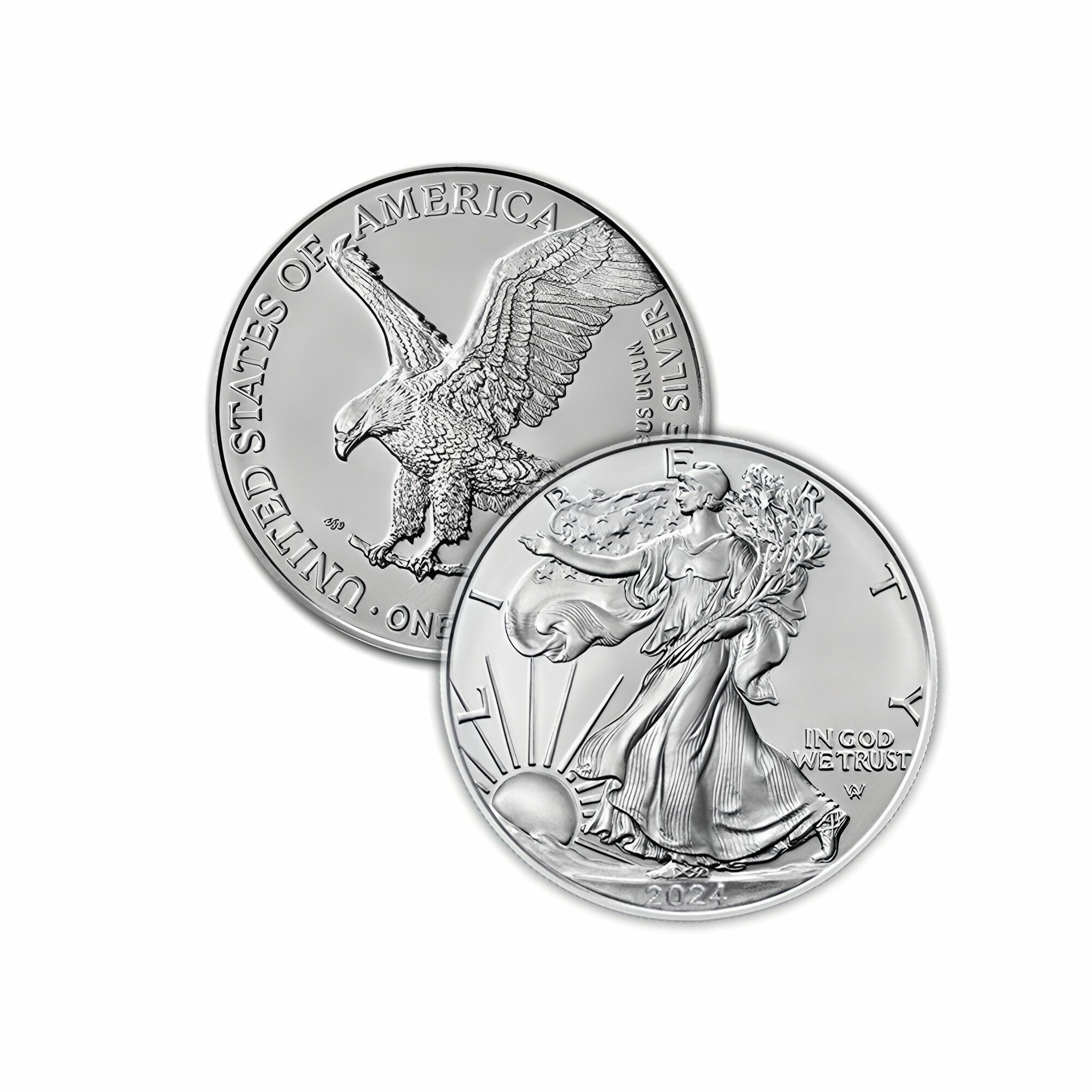 Серебряная инвестиционная монета Американский Орел 2024,1 шт.