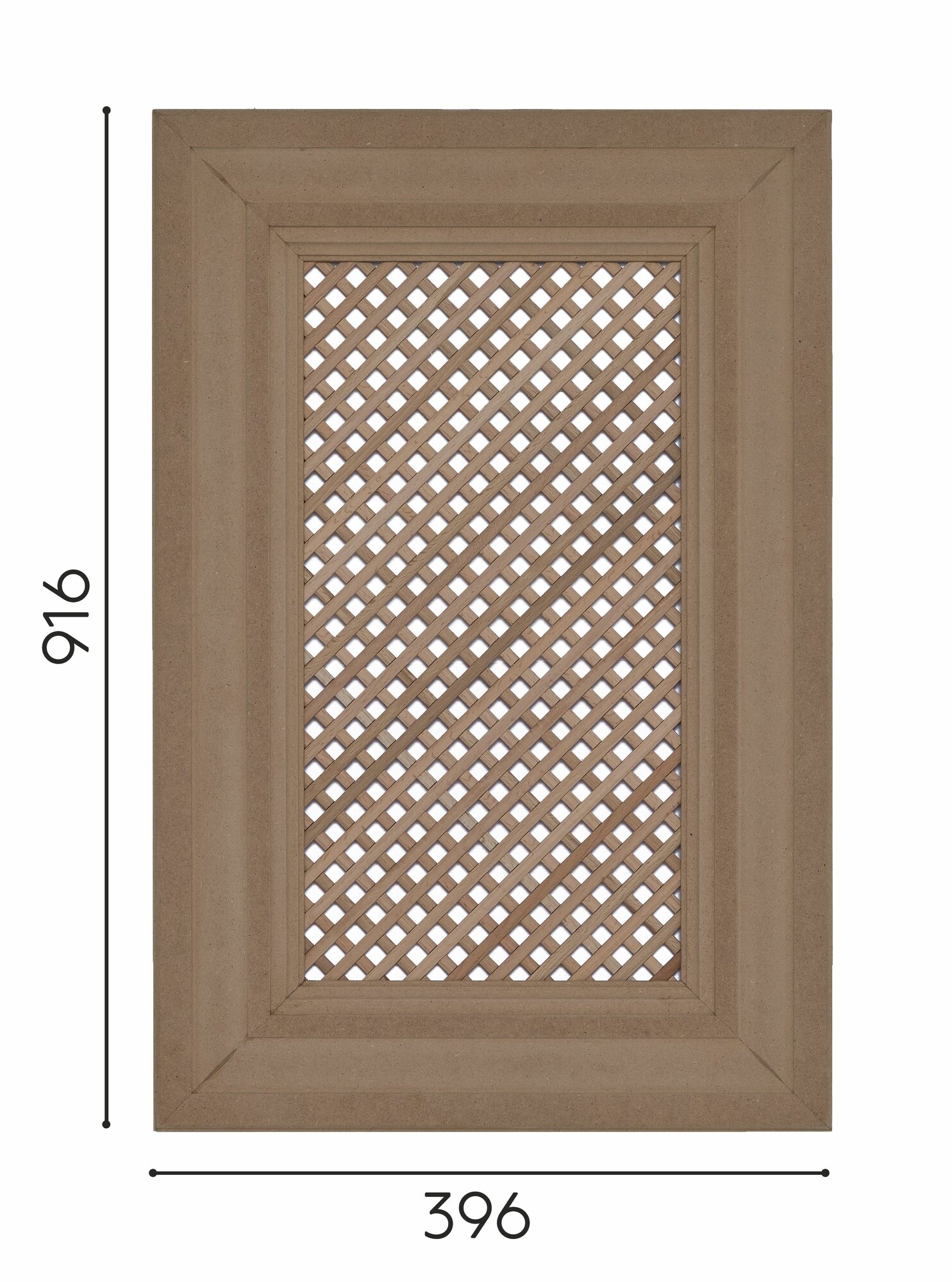 Фасад мебельный МДФ под покраску решетка