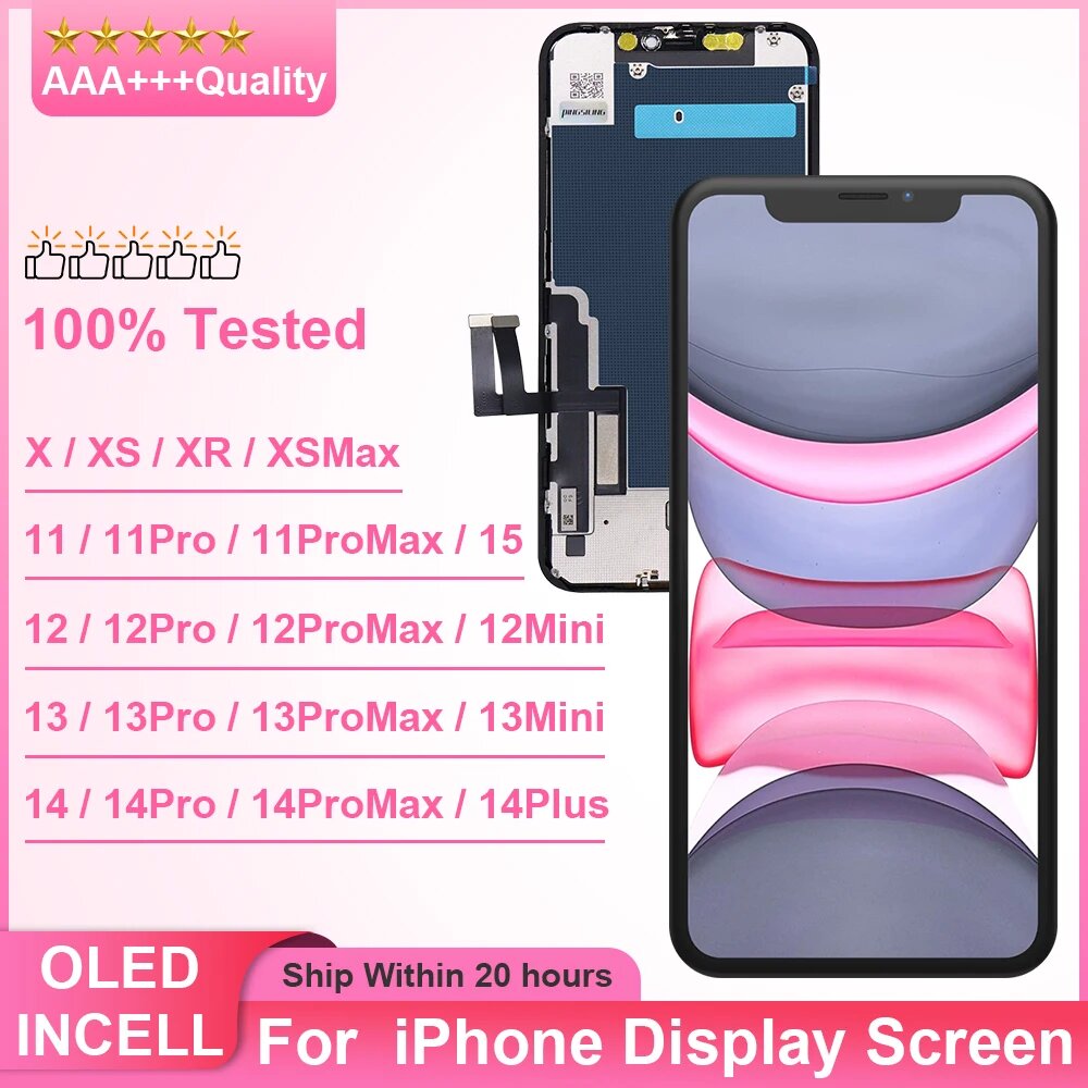 OLED для iPhone X XR XS Max ЖК-дисплей Incell для iphone 11 12 13 Pro Max 13, мини-экран с XS-INCELL