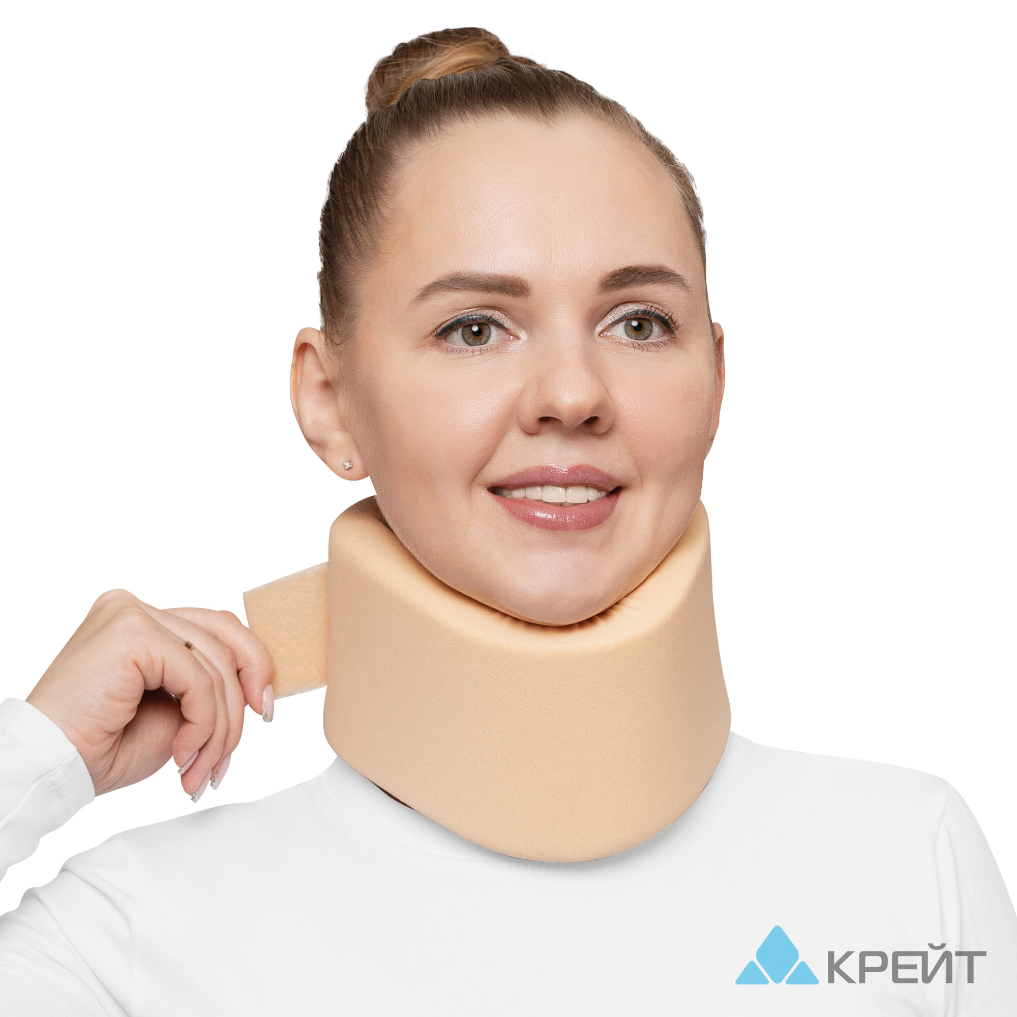 Воротники Шанца (умеренная фиксация) ООО "Крейт" F-323 Бандаж для шейного отдела (№8, бежевый)