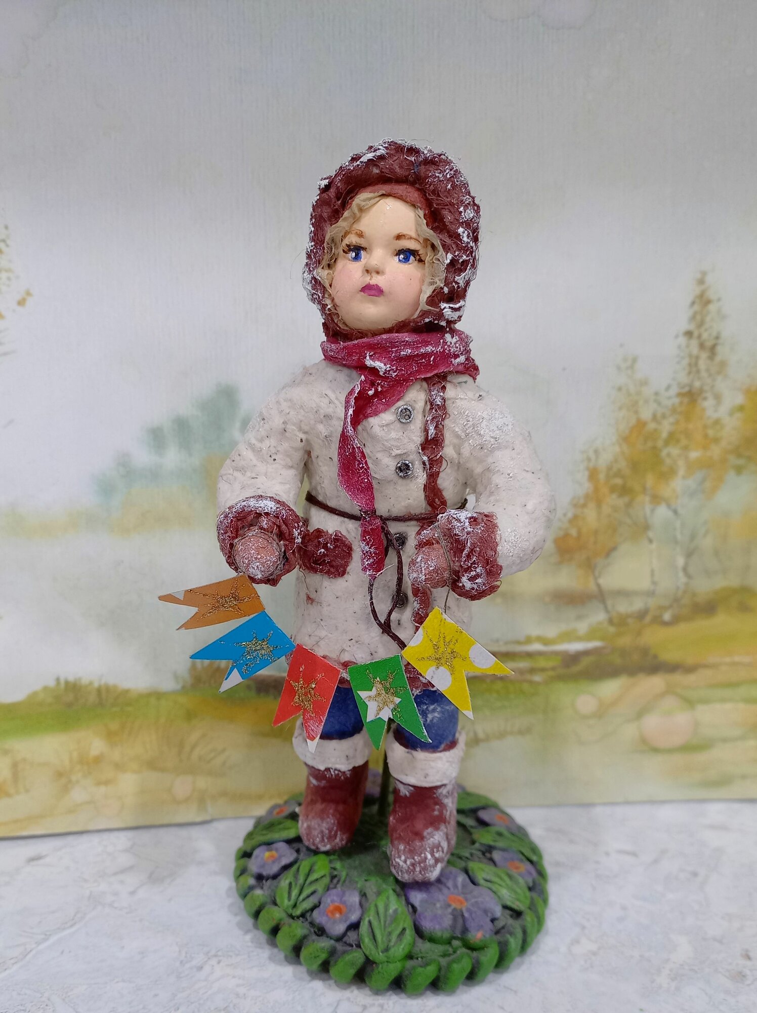 Ватная ёлочная игрушка "Марфа"