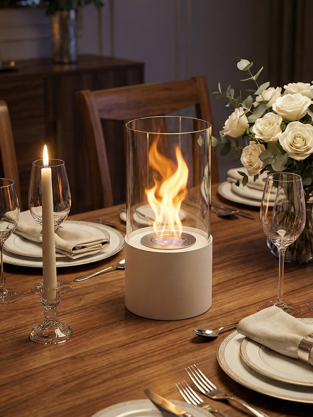 Биокамин. Бренд JHY DESIGN. Настольный мини-камин. Настольная установка. Живой огонь.