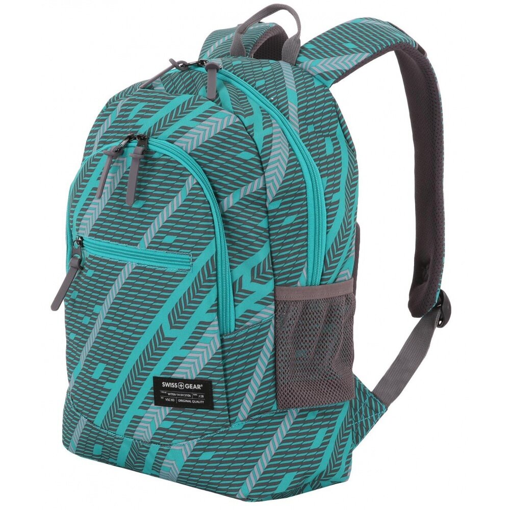 Swissgear 2821630406 Рюкзак swissgear, голубой/серый, полиэстер 600d, 32х16х43 см, 22 л