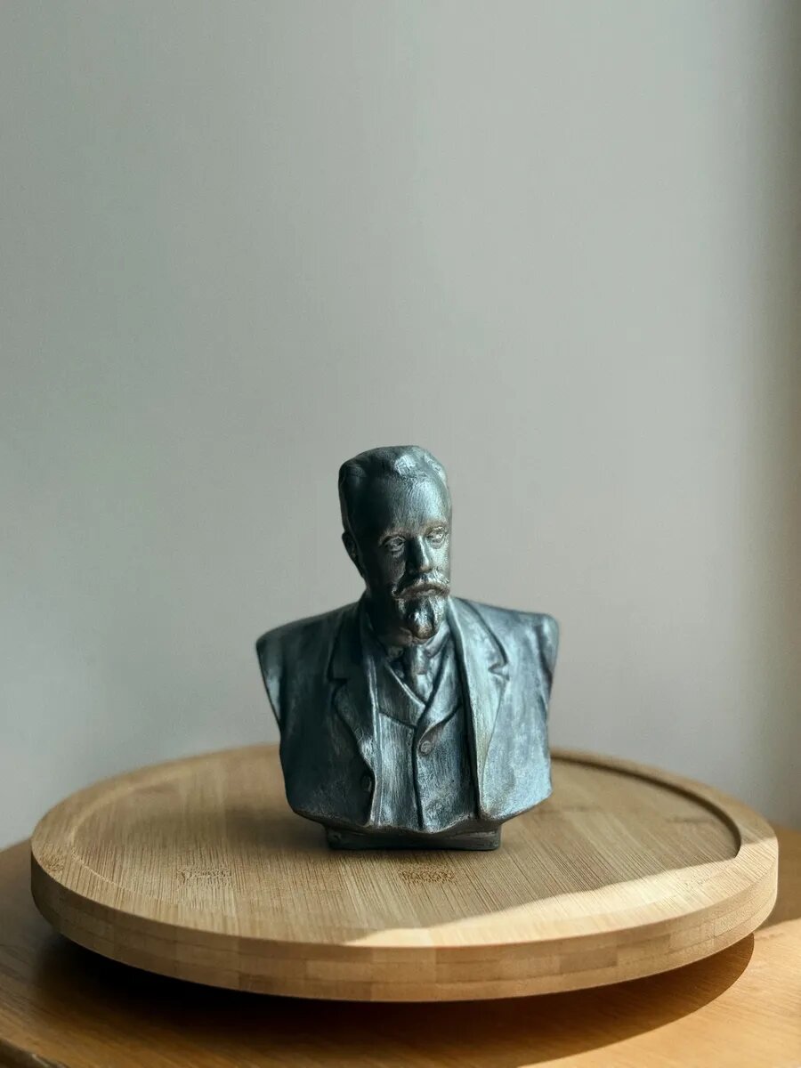 Статуэтка бюст Витте, 13 см, из гипса, ручная работа, в цвете — фото 1