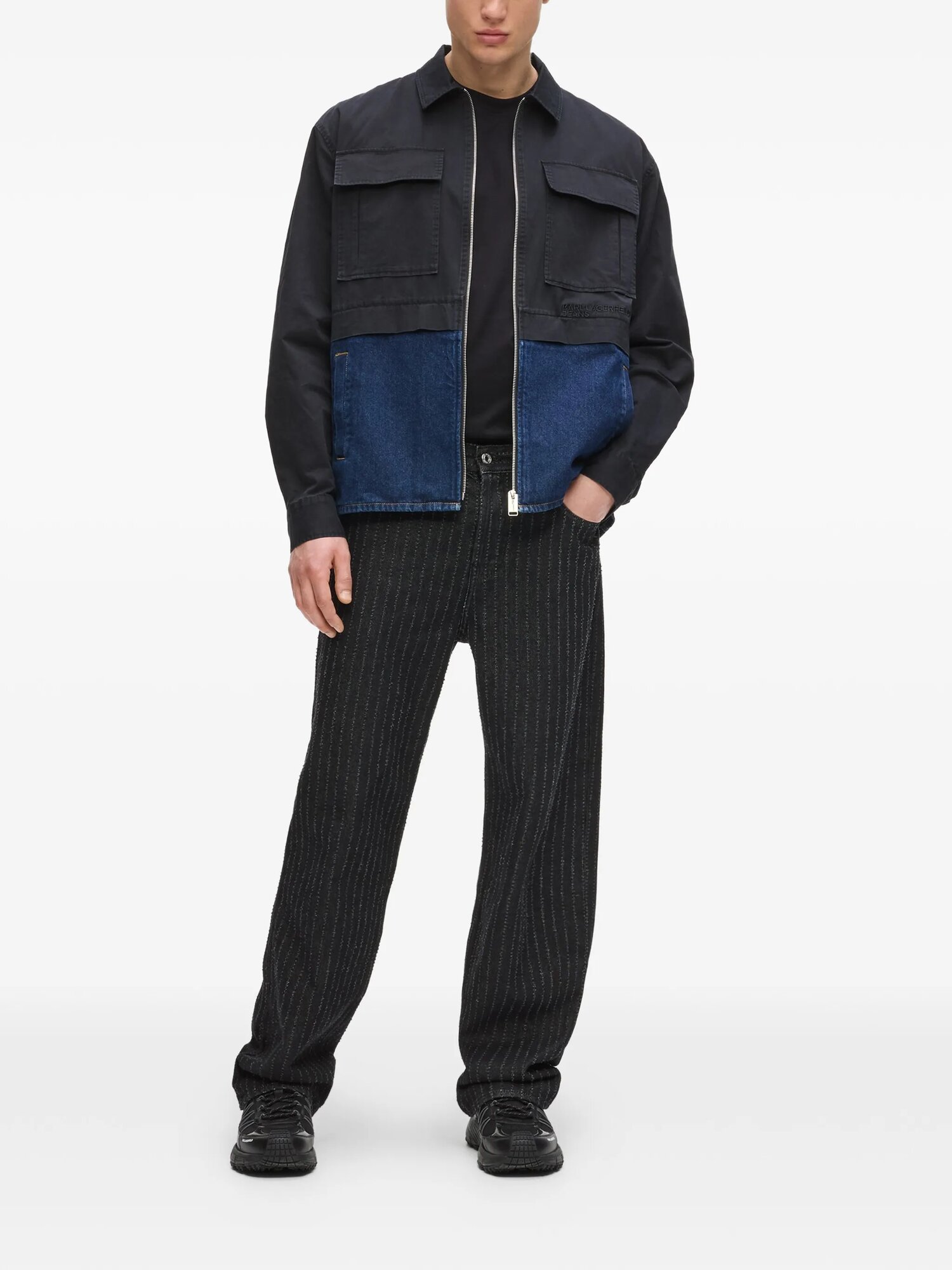 Куртка KARL LAGERFELD JEANS, размер 48-50, black/black — фото 1
