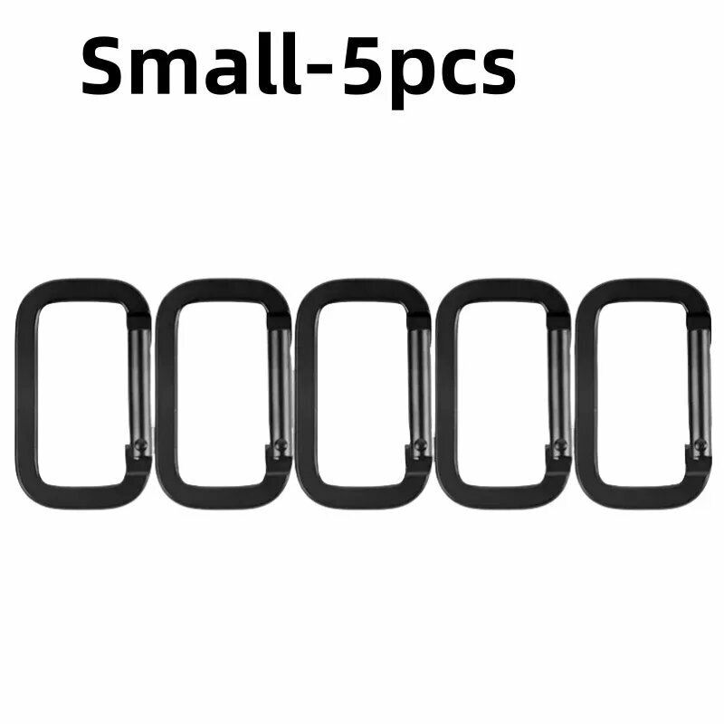 Карабины из алюминия черные 5 шт. Small-5pcs