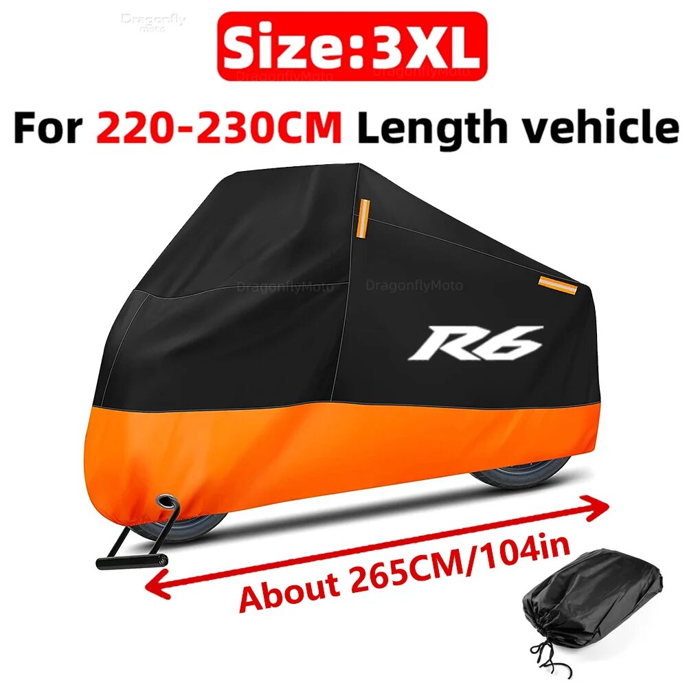 Чехол для мотоцикла 3XL, 220-230см