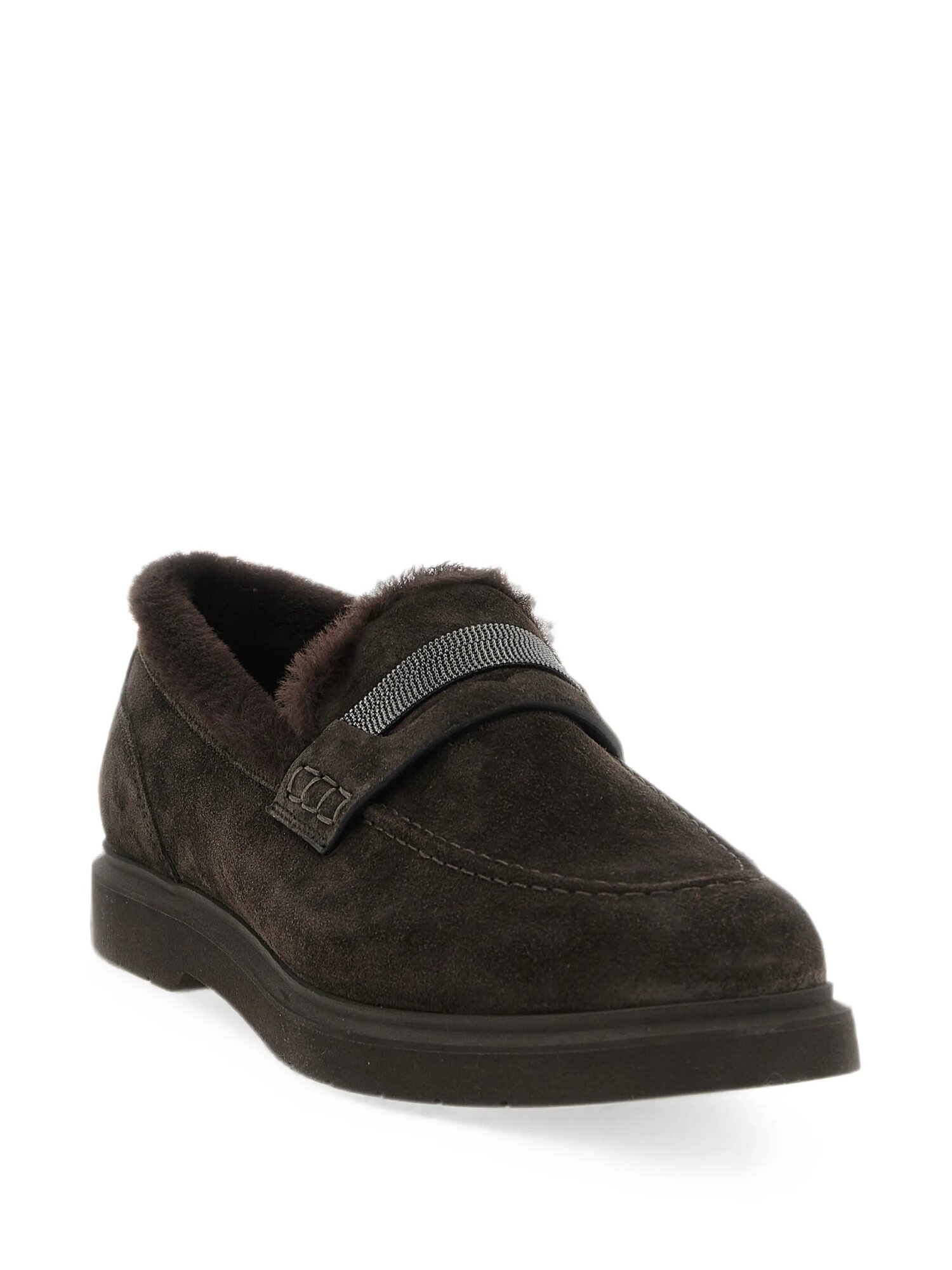 Лоферы BRUNELLO CUCINELLI Suede loafers, размер 38 — фото 1