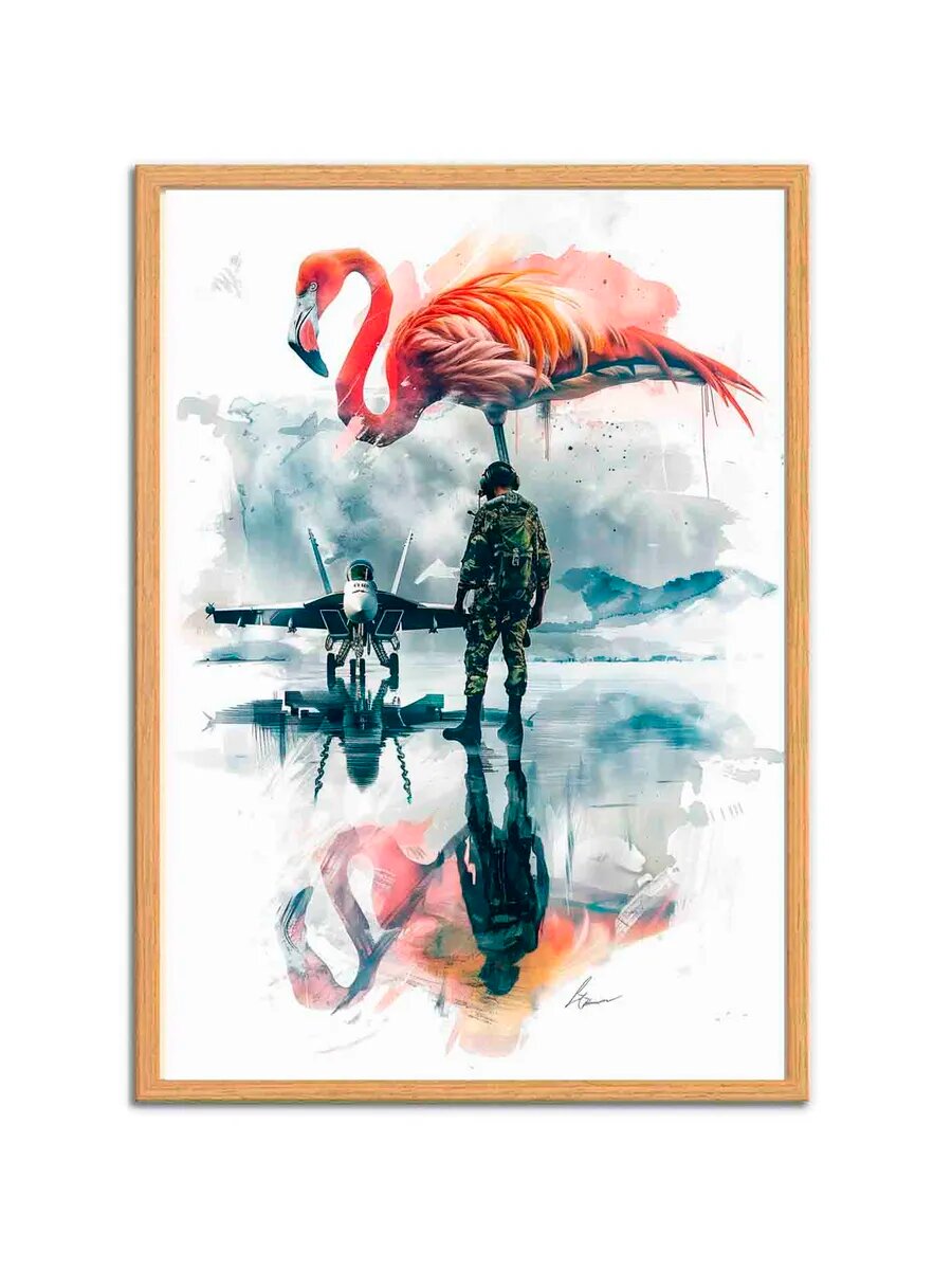 Пилот-птица Фламинго 2, Плакат 30x42см