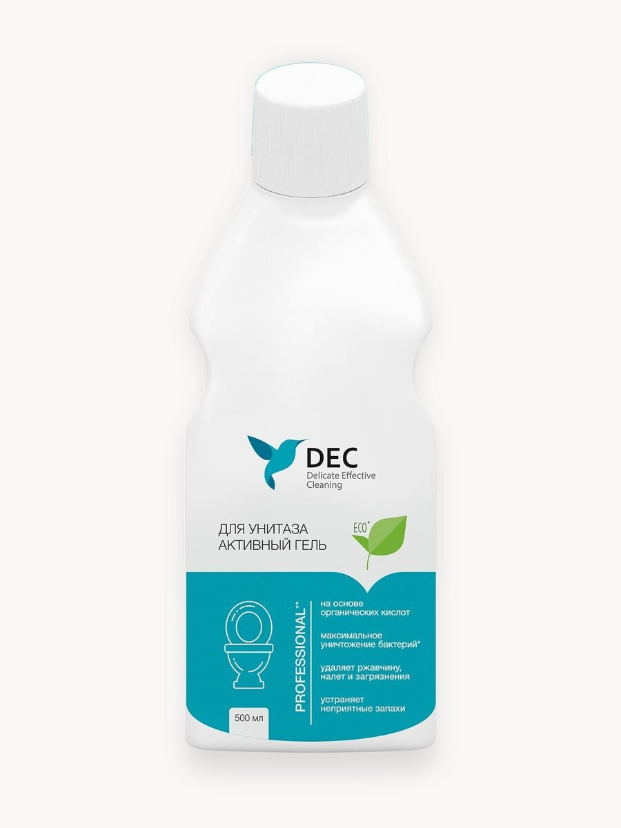 Чистящее средство для унитаза DEC (0,5 л), против ржавчины и налета с антибактериальным эффектом