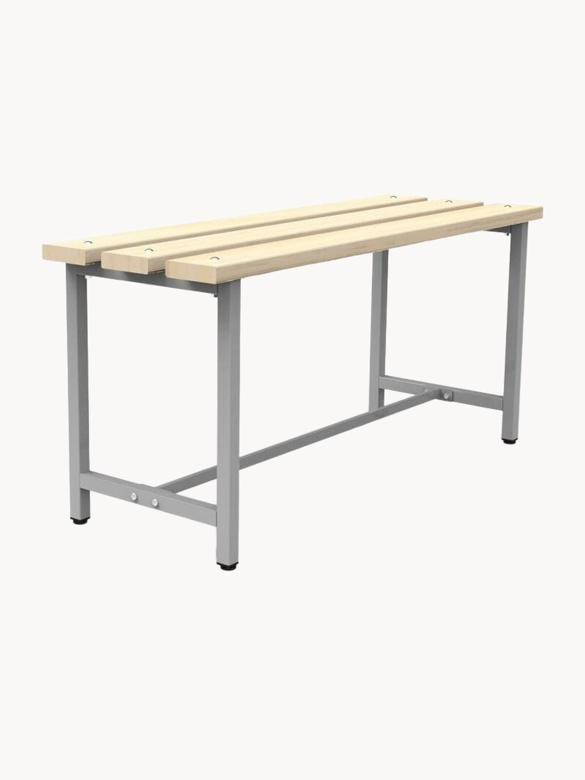 Скамья Титан СТ-1/800, для офиса, металл, дерево, серая, 80х35х46 см