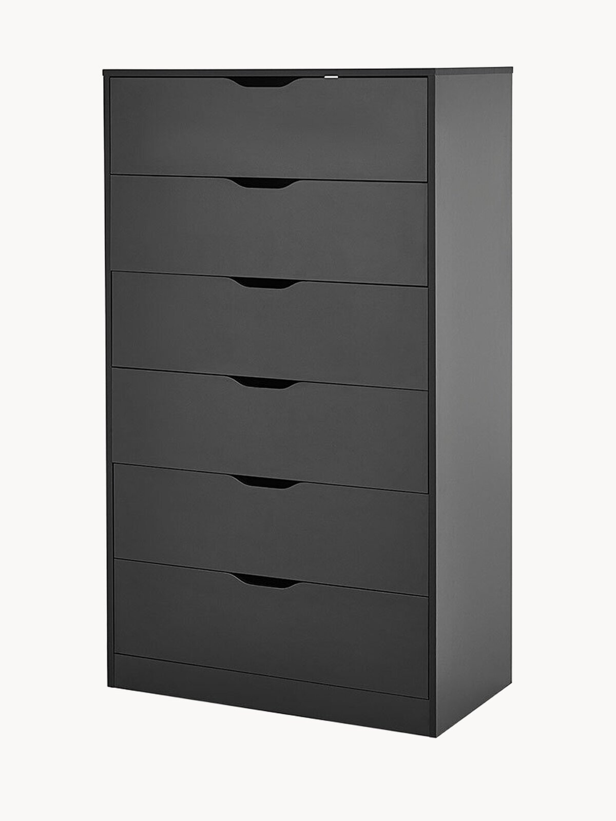 Комод столплит Сапфир 6 ящиков, для вещей и одежды, ЛДСП, диамант серый, 80х44х144 см