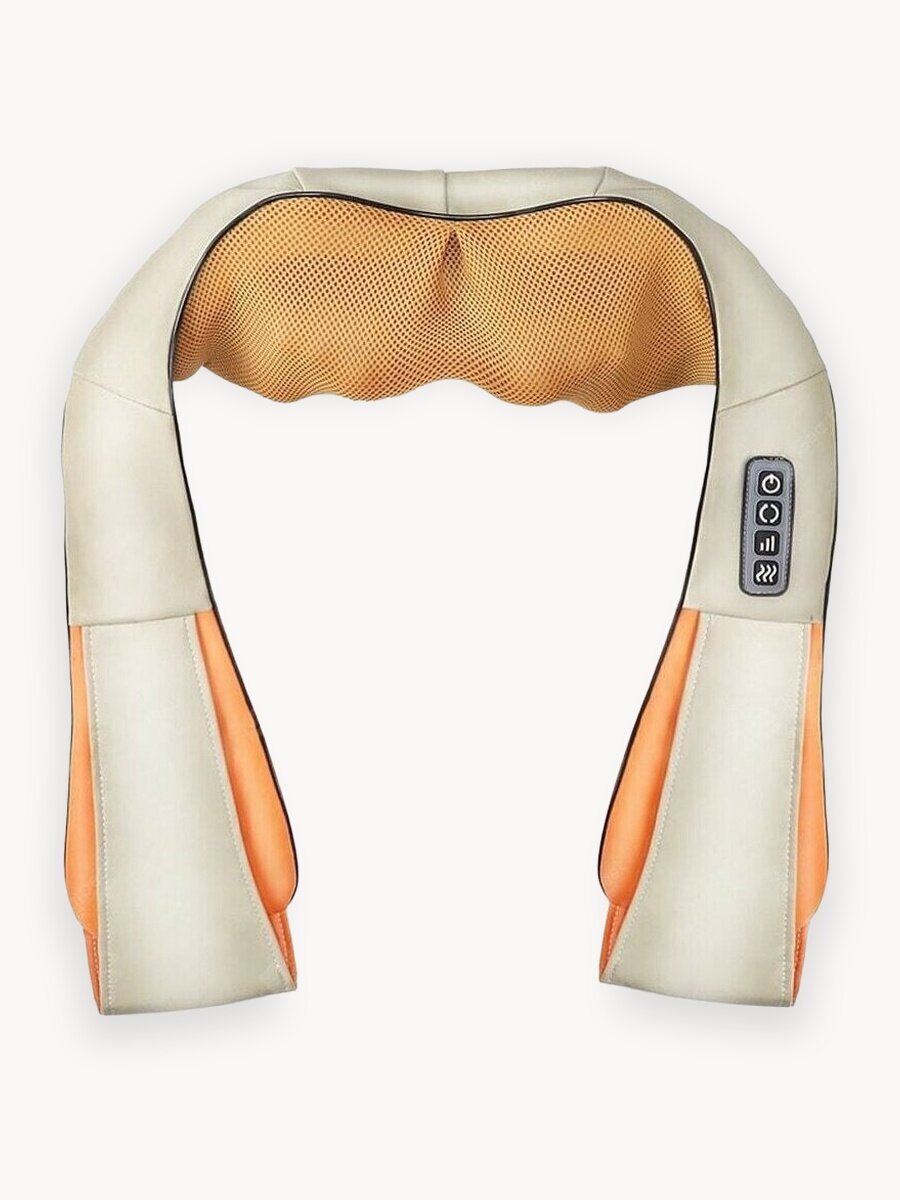 Роликовый массажер подушка для шеи, спины и плеч с прогревом Massager of Neck Kneading