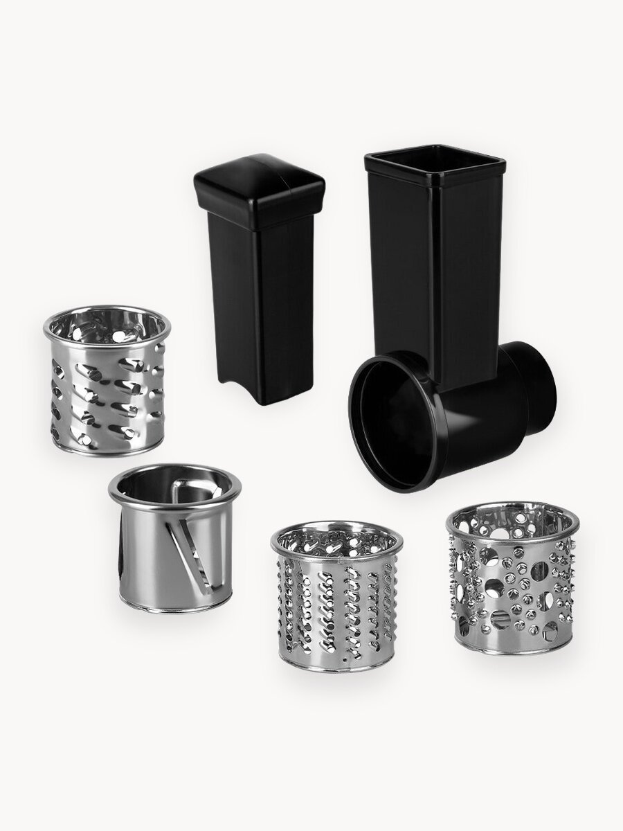 Набор насадок-терок для кухонных машин редмонд RKMA-1004, 4 терки, нержавеющая сталь