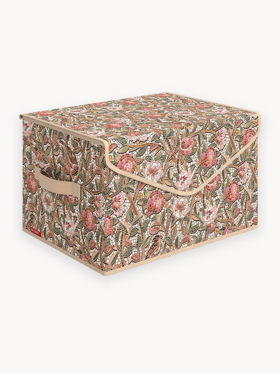 Коробка для хранения вещей, стеллажная, органайзер для хранения, ящик, корзина, 40*30*25 см, OPUS ROMANO FLORA