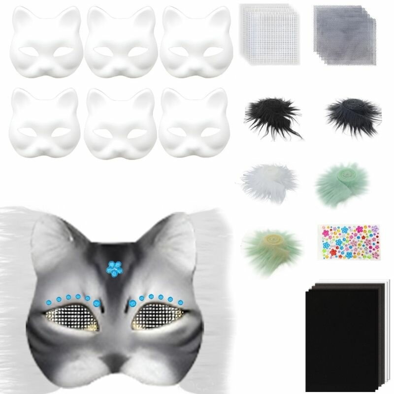 Набор Кошачьих Масок Своими Руками-Набор 5