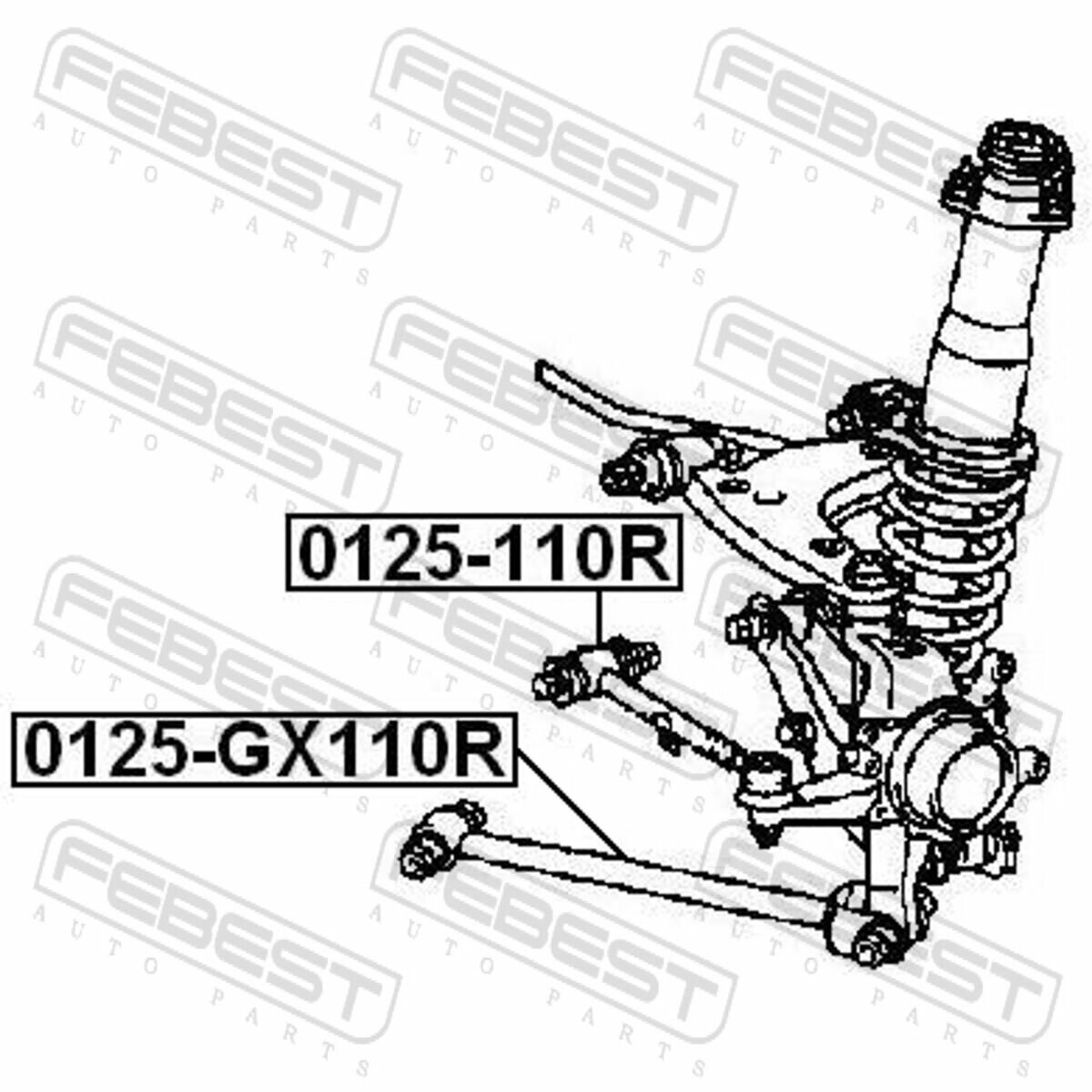 Тяга Задняя Поперечная С Шаровой(Febest 0125-110R)