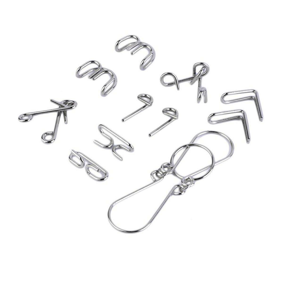 7 шт./набор головоломка металлическая головоломка IQ кольцо тест игра для ума детская волшебная игрушка