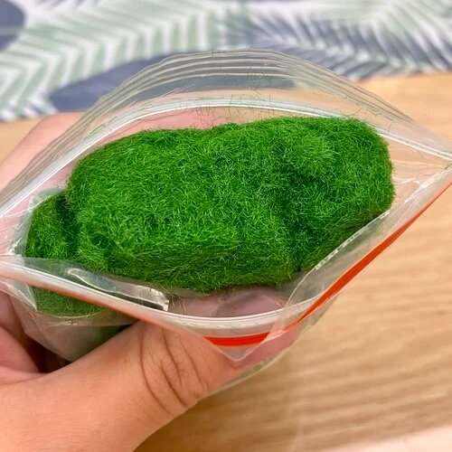 Вискозный порошок для диорам, зеленый, Medium green