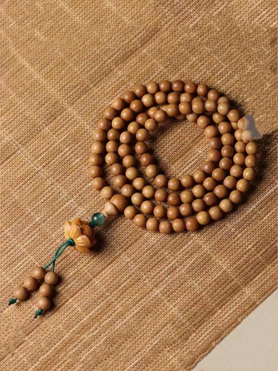 Четки буддийские, ручная работа,8 мм 108 шт, лотос,